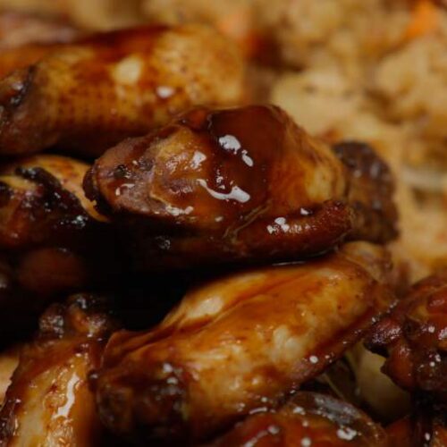3 – Honey soy Chicken wings with fried rice – Kawungan Quality Meats